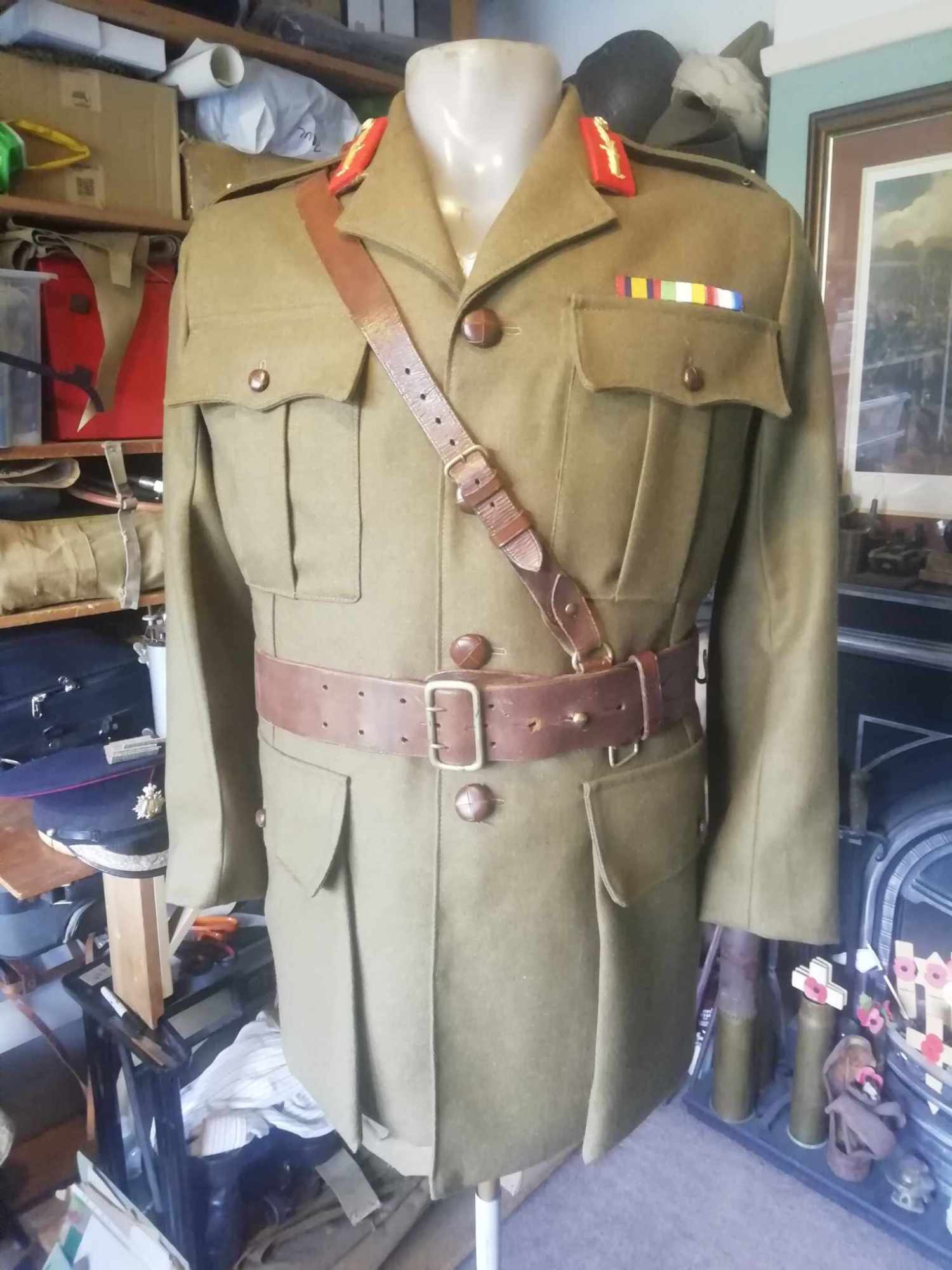 A7. WW1 Officers Service Dress Tunics – Khaki on Campaign